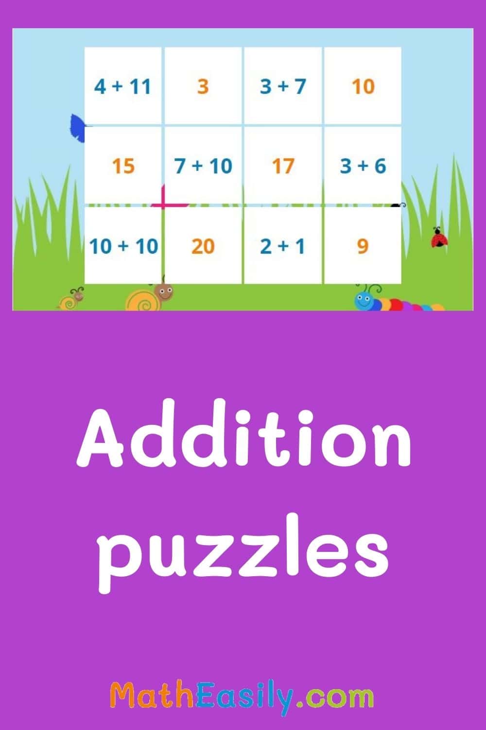 Math Addition Puzzles To 20 ONLINE Printable Math Addition Puzzles To 20 ONLINE Printable