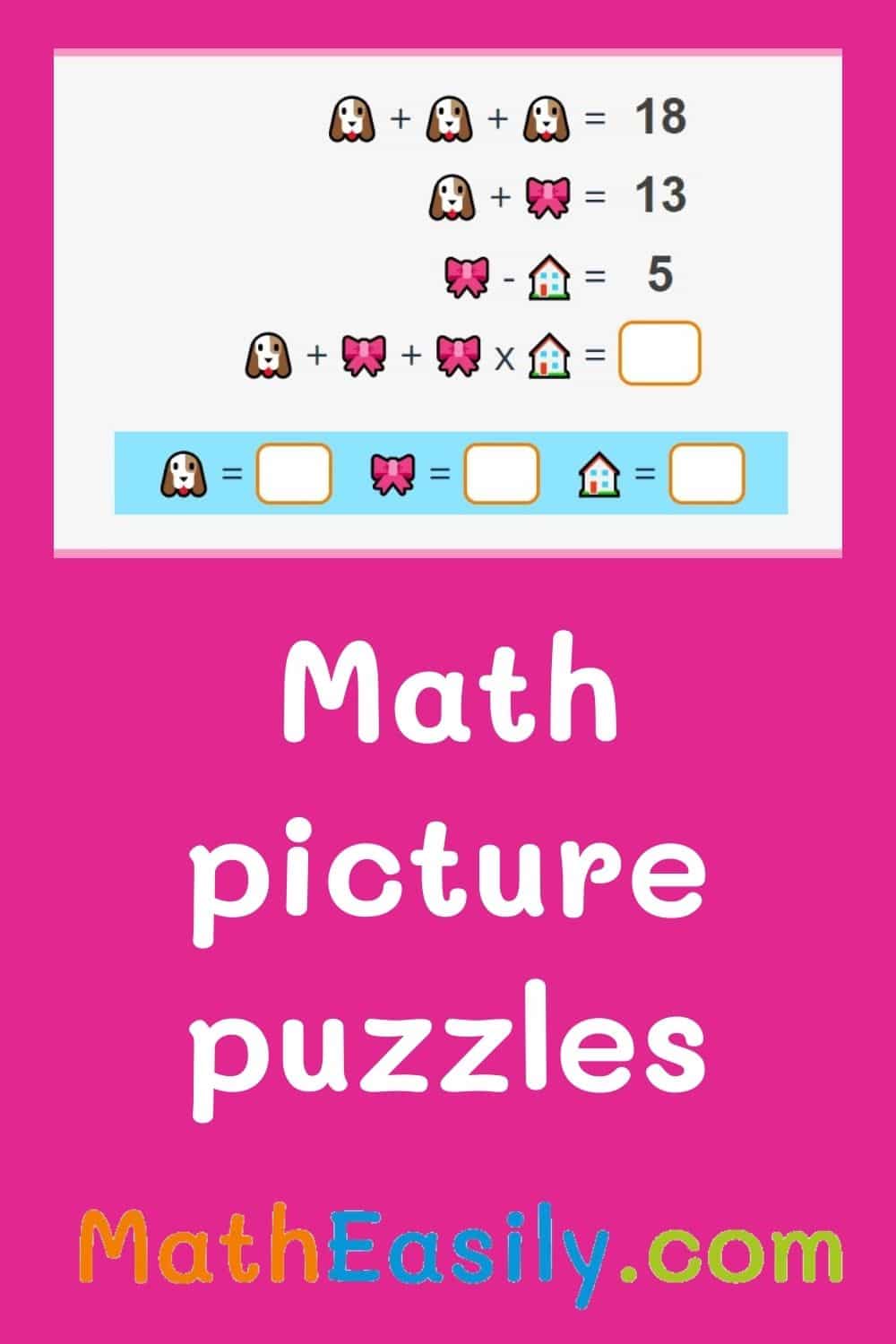 Math Picture Puzzles With Answers PDF Download