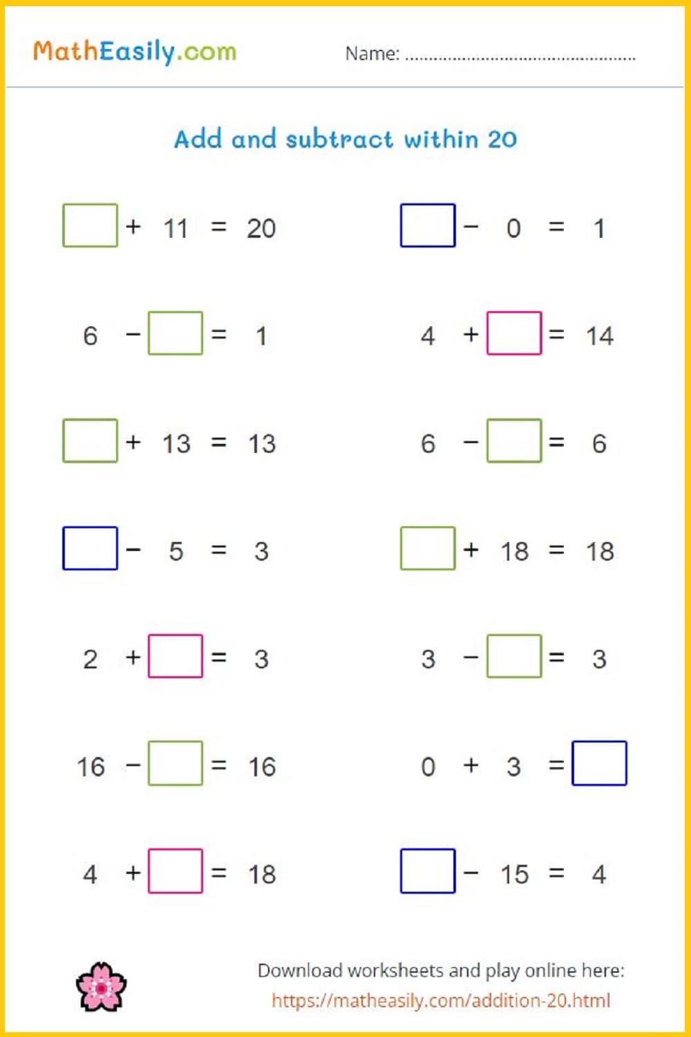 Printable Math Worksheets For Grade 1 Printable Math Worksheets For Grade 1
